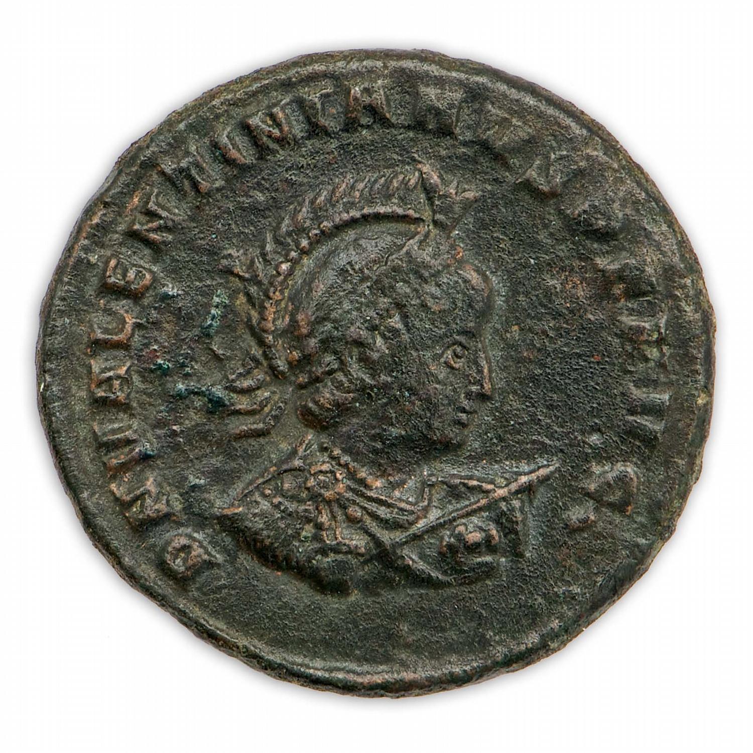 375-392 AD Ancient Valentinian II Roman Coin AE 22mm, 1700 YEARS OLD