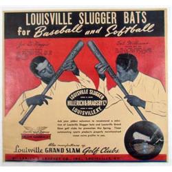 VINTAGE LOUISVILLE SLUGGER BATS STORE ADVERTISING