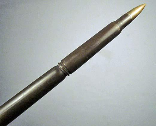 WW1 US ARMY OFFICERS BULLET SWAGGER STICK - BRASS