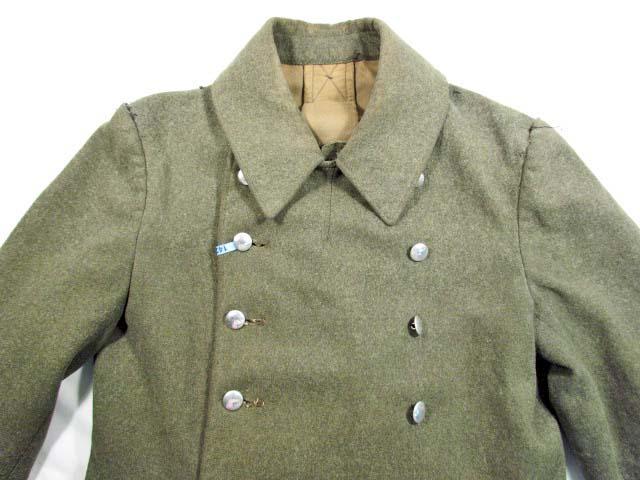 WW2 GERMAN NAZI OVERCOAT - WOOL - Marked on inside