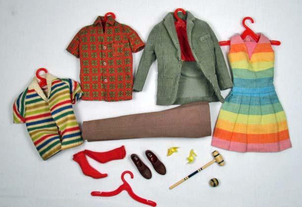C. 1960'S MIDGE AND ALLAN BARBIE DOLLS W/ CLOTHES