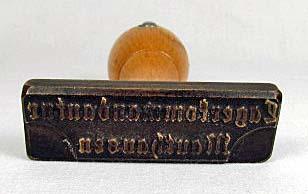 WW2 GERMAN NAZI DOCUMENT STAMP - LAGERCOMMANDATUR