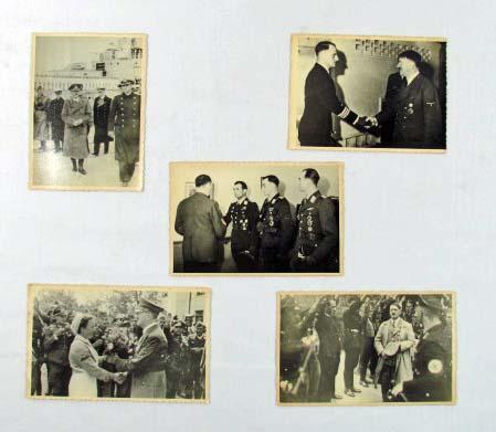 LOT OF 5 WW2 GERMAN NAZI ARCHIVE PHOTOS OF ADOLF H