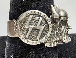WW2 GERMAN NAZI WAFFEN SS VIKING OFFICERS RING - A