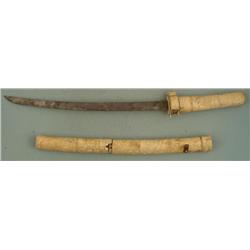 CARVED IVORY JAPANESE SAMURAI SWORD-ANTIQUE