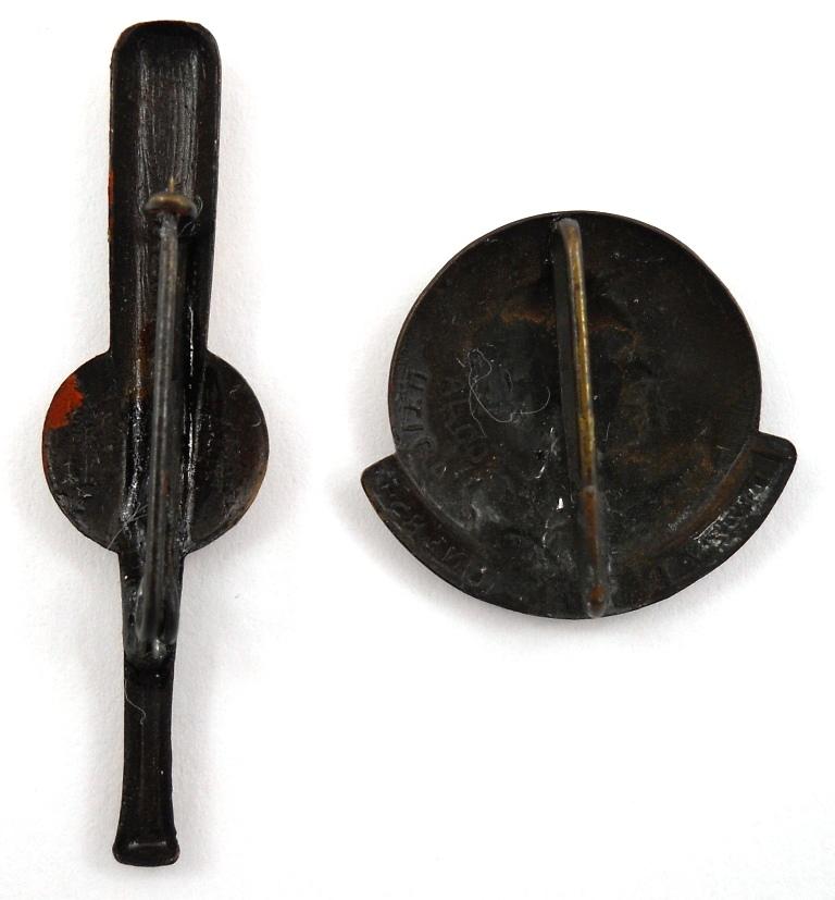 Two Stamped Pins from Dizzy Dean Winners Club