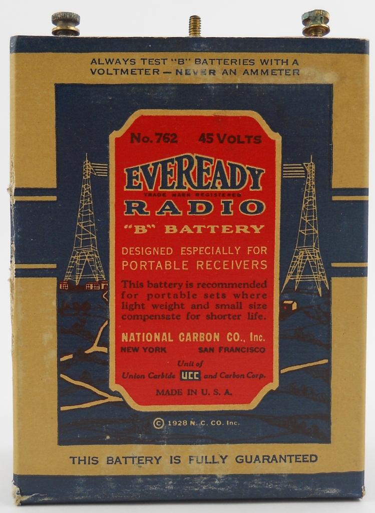 Radio Eveready "B" Battery - 1929