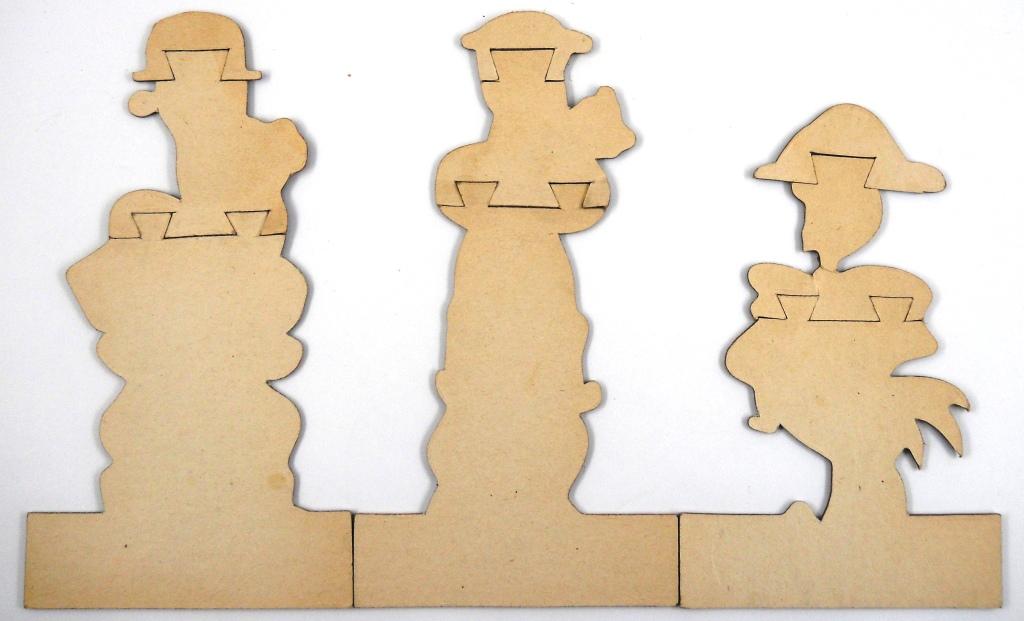 3 Die Cut Disney Characters