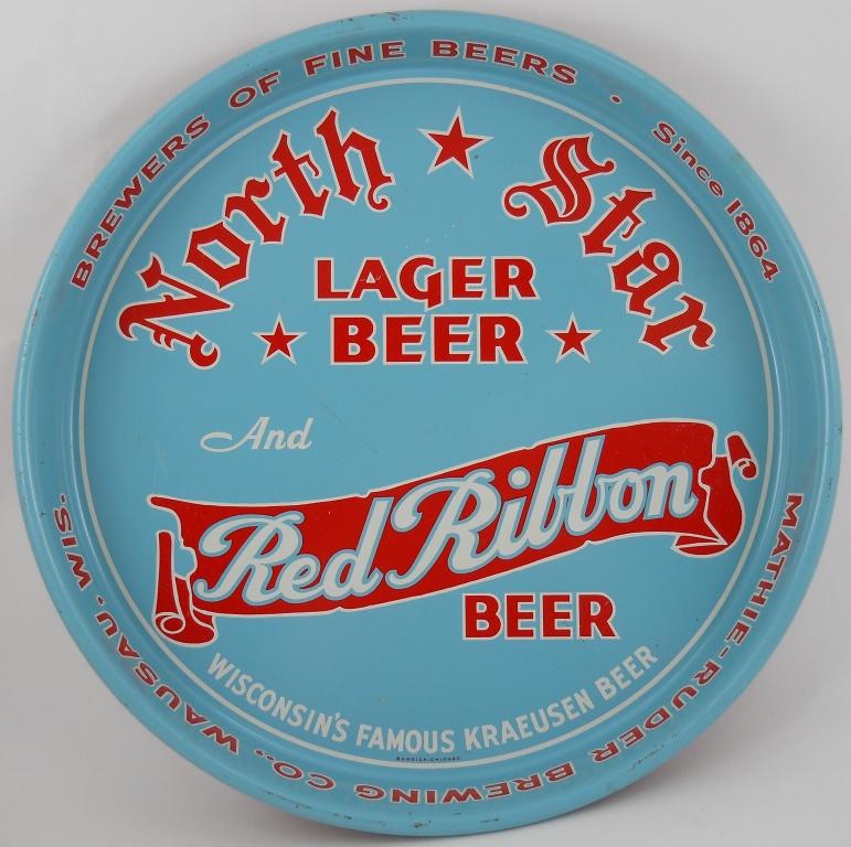 North Star & Red Ribbon Beer Tray