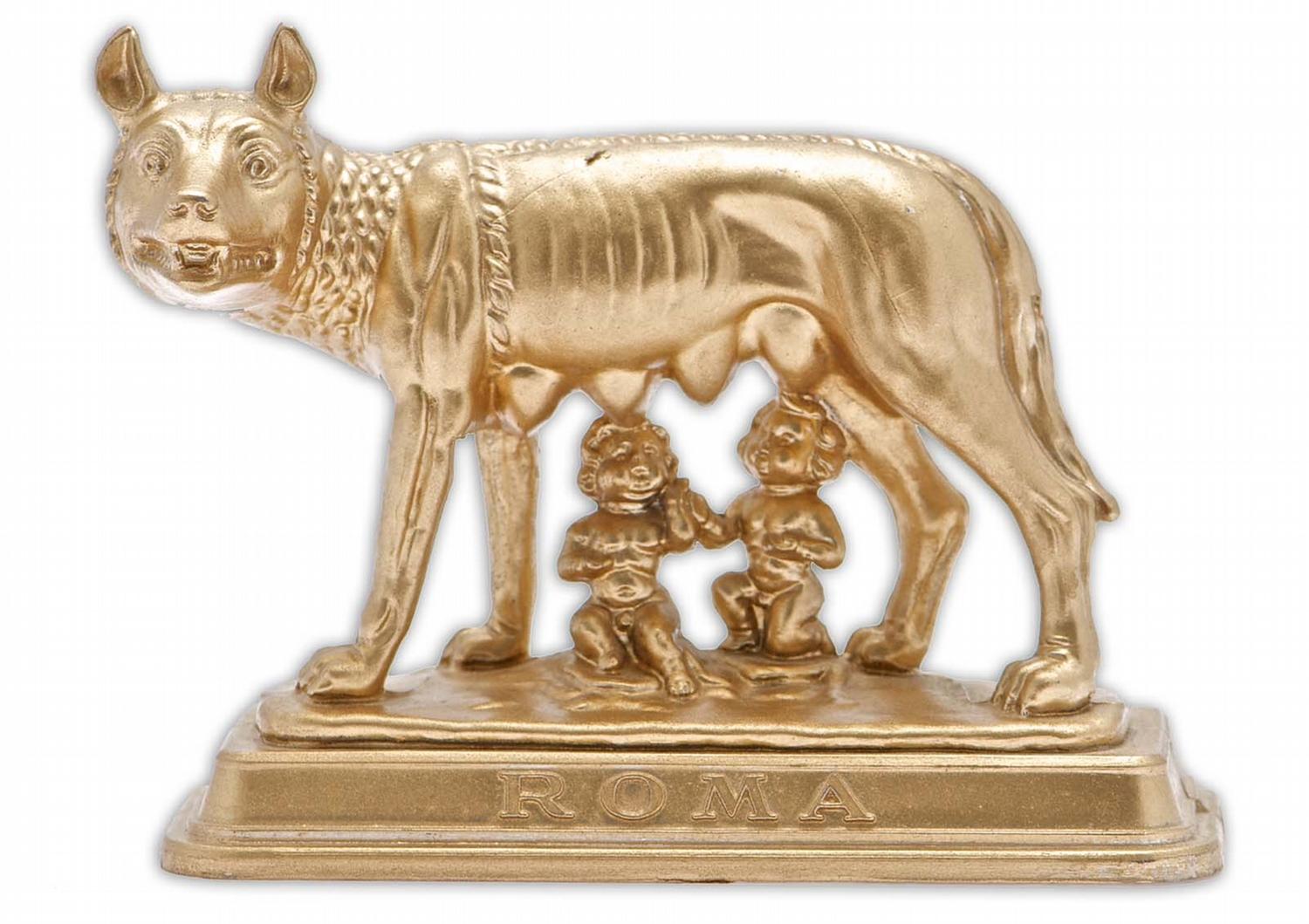 Mini-Capitoline she-wolf figurine. Legendary symbol of Romulus & Remus ...