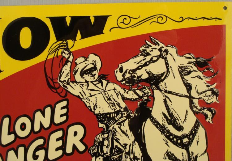 Lone Ranger Bond Bread Tin Repro Radio Advertising Sign