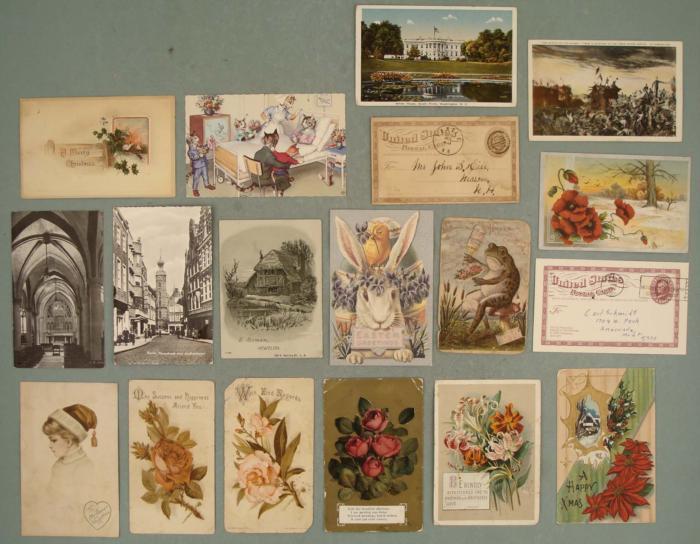 Antique Postcard Collection 18 Greetings, Holiday 1930s