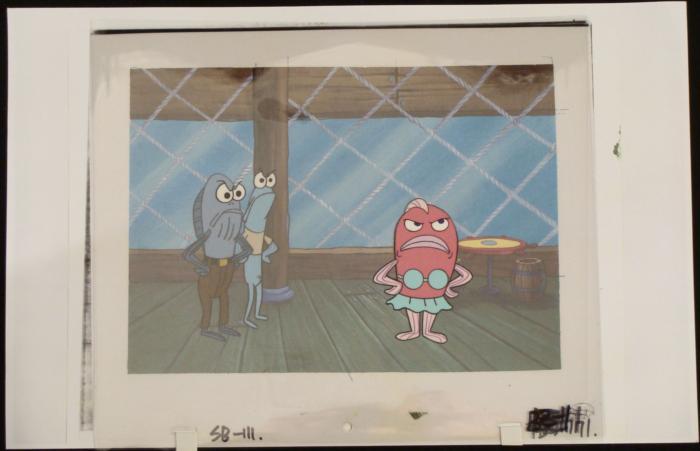 Cel Original Spongebob Background Unhappy Production