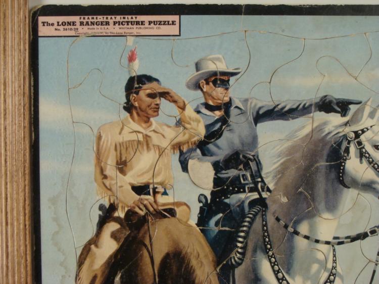 Vintage Lone Ranger & Tonto Whitman Puzzle Framed