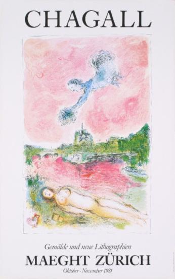 Chagall Pink Opera-Opera Rose Poster