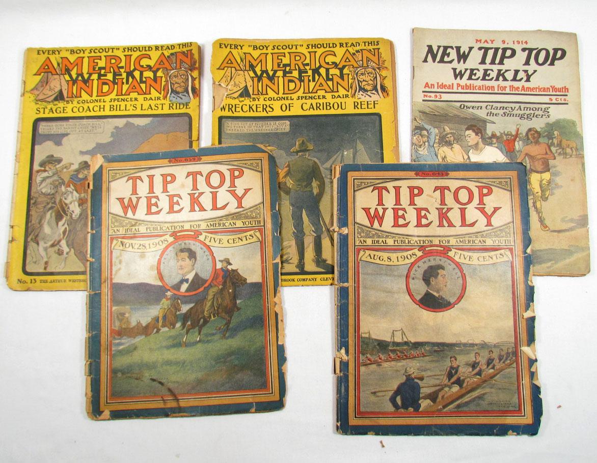 LOT OF 5 EARLY 1900'S BOYS MAGAZINES INCL. AMERICA