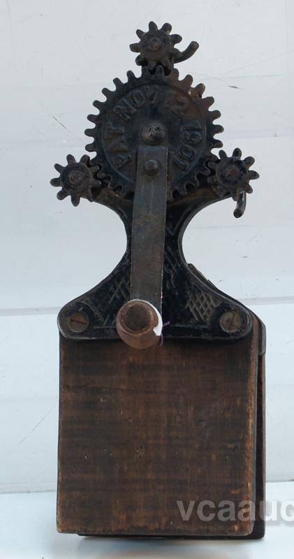 Early Cast-Iron & Wood Hand-Crank Rope Maker