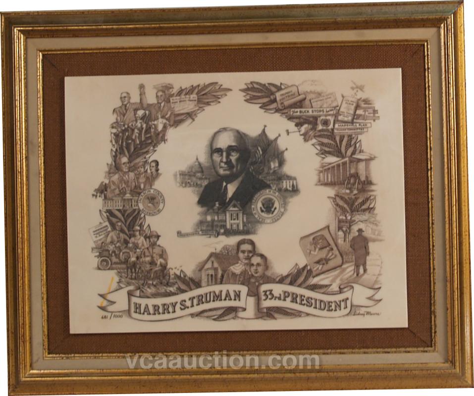 Harry S. Truman 68/1000 Sidney Moore Embossed Plaster