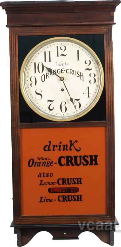 Wooden Wall Mount Ward's Orange Crush Clock