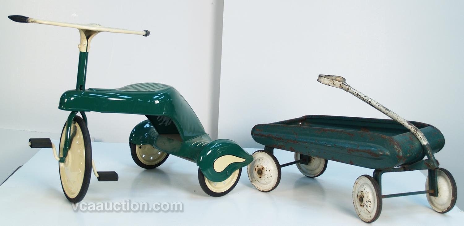 Lot Of 2 Vintage Kiddie Ride-On Toys: