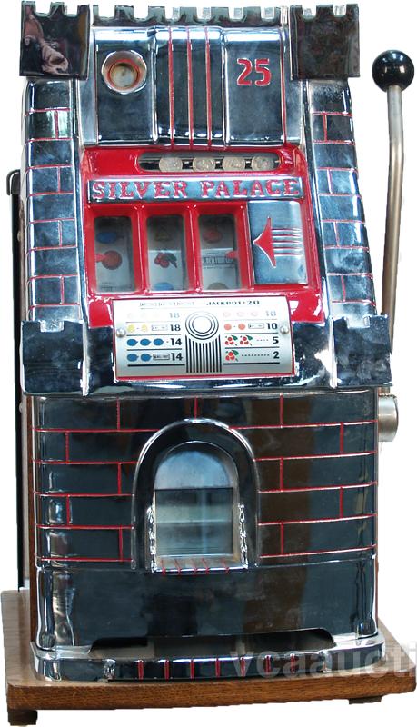 25 Cent Mills "Silver Palace" Jackpot Slot Machine