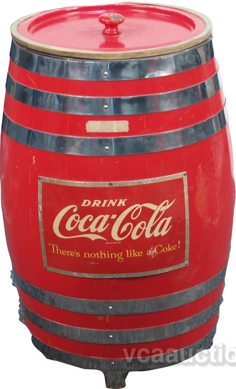 Drink Coca Cola Barrel Liquid Cooler Dispenser w/ Spigo