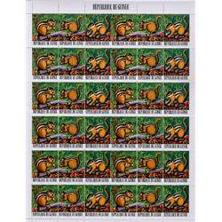 Stamps, Republique de Guinee - Chipmunks, Stamps Sheet