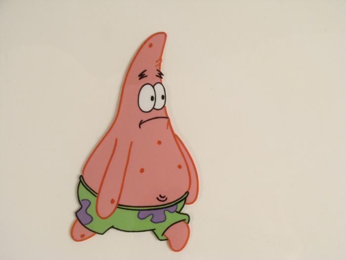 Patrick Star Production Cel Original SpongeBob Art Walk