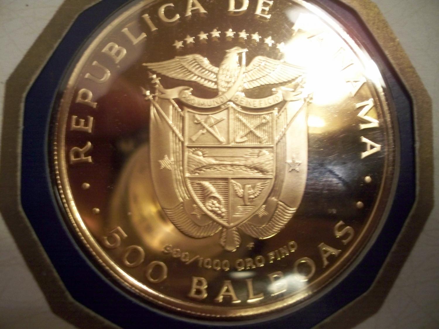 Republic of Panama 500 Balboa Gold Coin 41.76g 90% gold