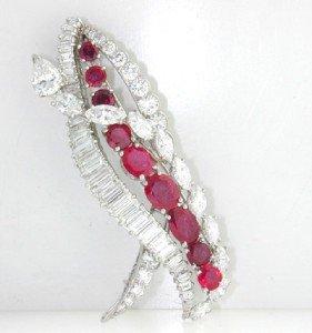 Oscar Heyman Platinum, Diamond & Ruby Pi