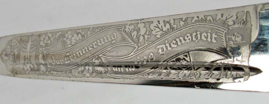 RARE WW2 GERMAN NAZI ARMY DOUBLE ENGRAVED BAYONET