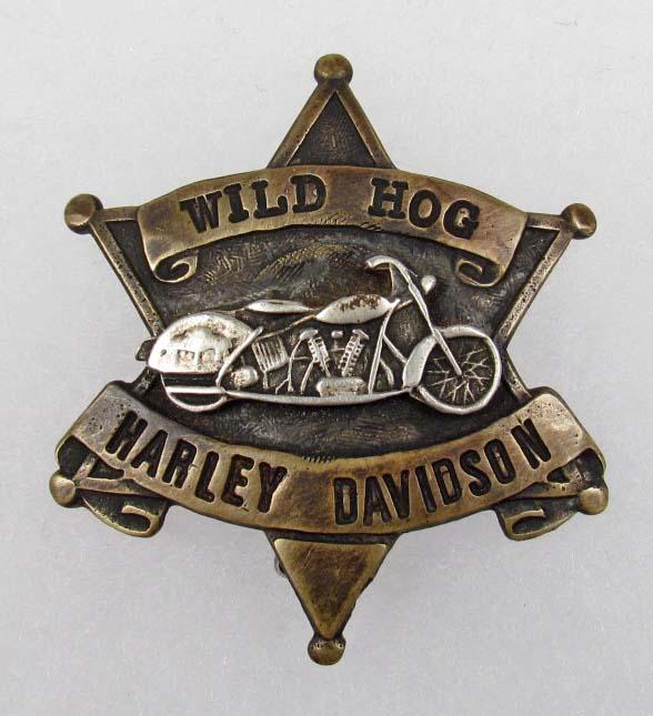 HARLEY DAVIDSON HD MOTORCYCLE WILD HOG BADGE - PIN
