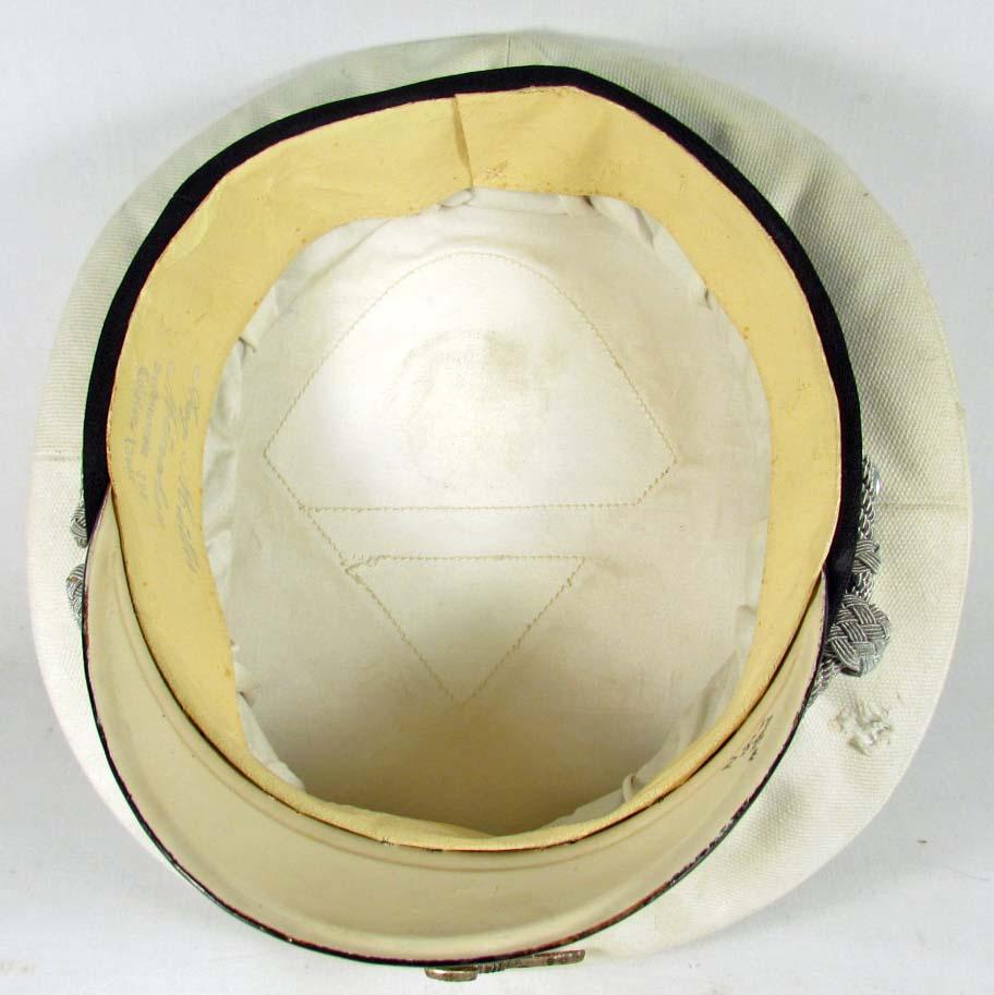 WW2 GERMAN NAZI SS VISOR HAT - This hat was on dis