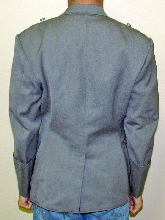 WW2 GERMAN NAZI GREY UNIFORM COAT W/ ONE COLLAR TA