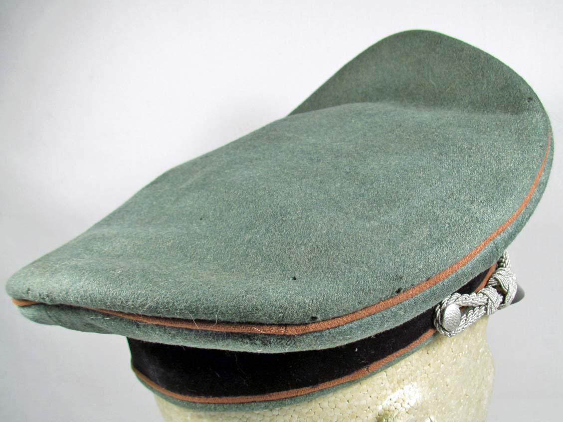 WW2 GERMAN NAZI SS VISOR HAT OF THE HAUPSTURMFURER