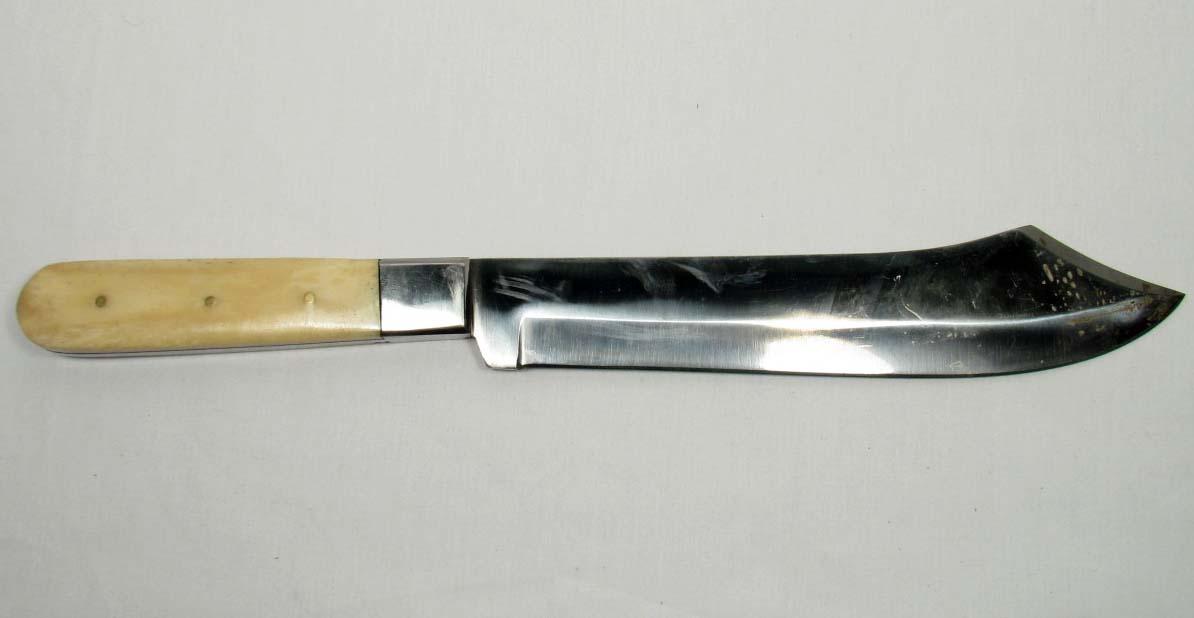 APACHE BOWIE KNIFE W/ COWBONE HANDLE AND SHEATH IN