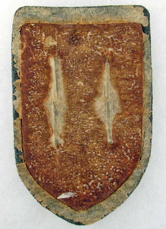 1942 WW2 GERMAN NAZI CHOLM SHIELD ON GREY WOOL BAC