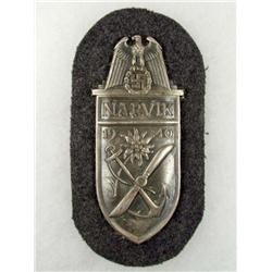 1940 WW2 GERMAN NAZI NARVIK SHIELD ON GREY WOOL BA