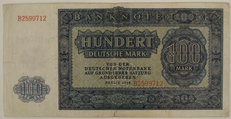 GERMAN 1948 100 DEUTSCHE MARK NOTE