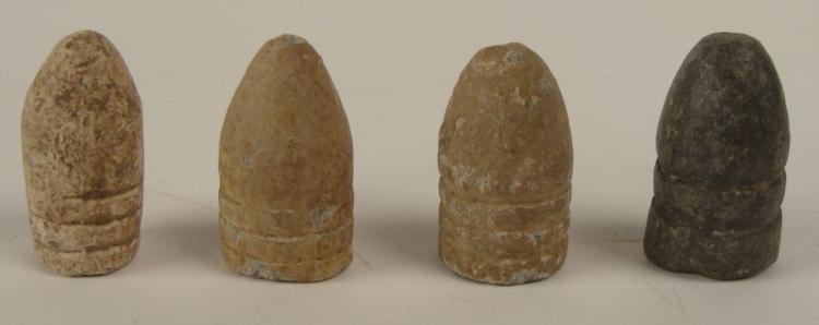 4 ORIGINAL LEAD CIVIL WAR BATTLEFIELD BULLETS