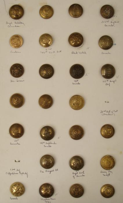 26 Canadian and British Antique Military Buttons