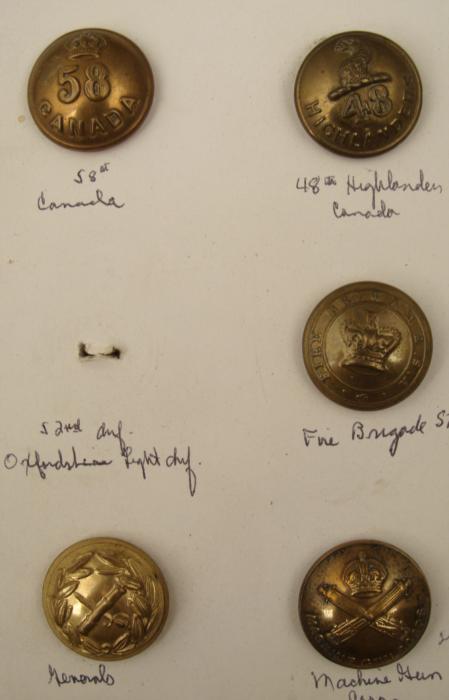 26 Canadian and British Antique Military Buttons