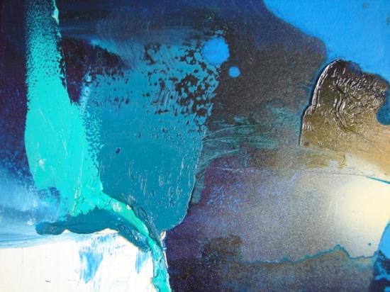 LANDSCAPE Abstract Acrylic Painting Paper Art D ROBERTS