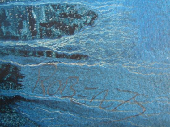 LANDSCAPE Abstract Acrylic Painting Paper Art D ROBERTS