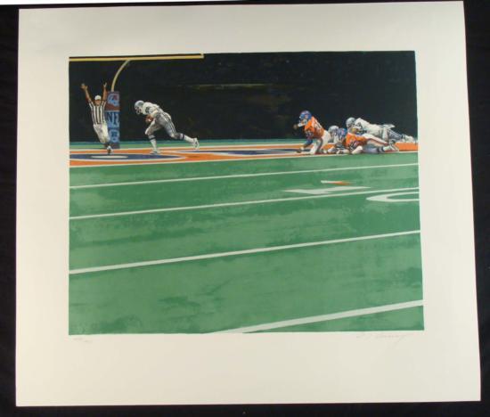 Merv Corning S/N Print Cowboys Broncos Super Bowl XII