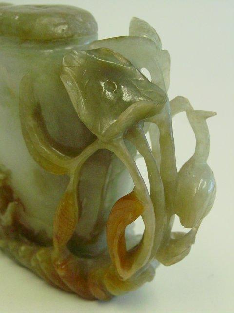 Chinese green jadeite carving