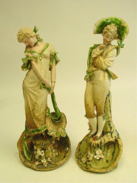 19th c. pair Teplitz figurines