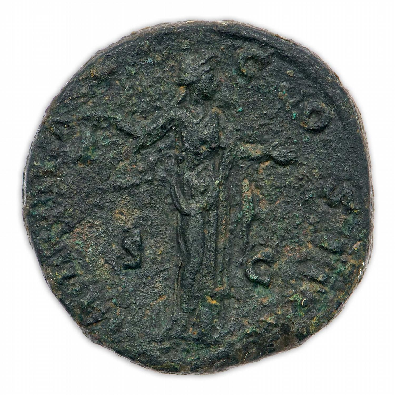 Ancient Coin - Antoninus Pius AE Sestertius AD 138-161. HUGE!