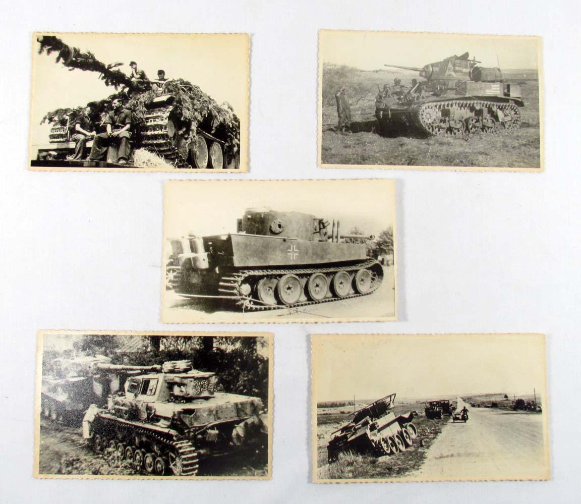 LOT OF 5 WW2 GERMAN NAZI ARMY PANZER TANK ARCHIVE