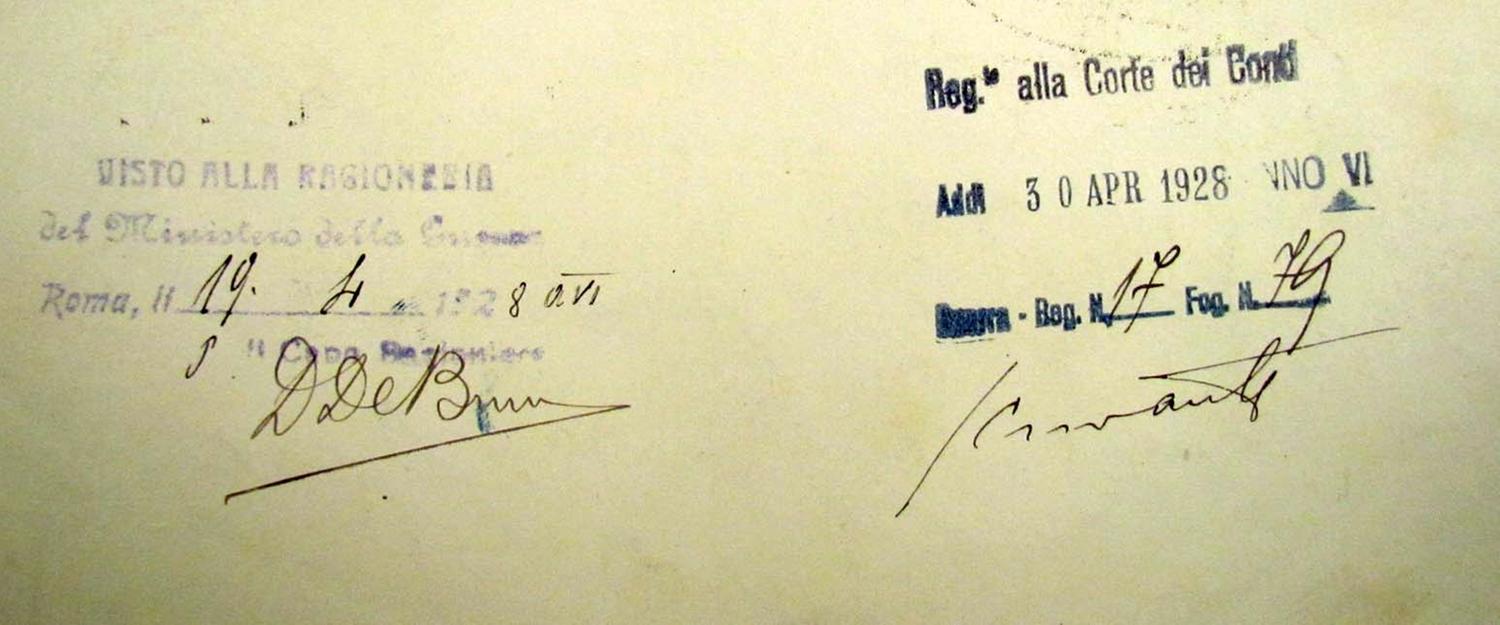 1928 ITALIAN MILITARY DOCUMENT SIGNED BY MUSSOLINI